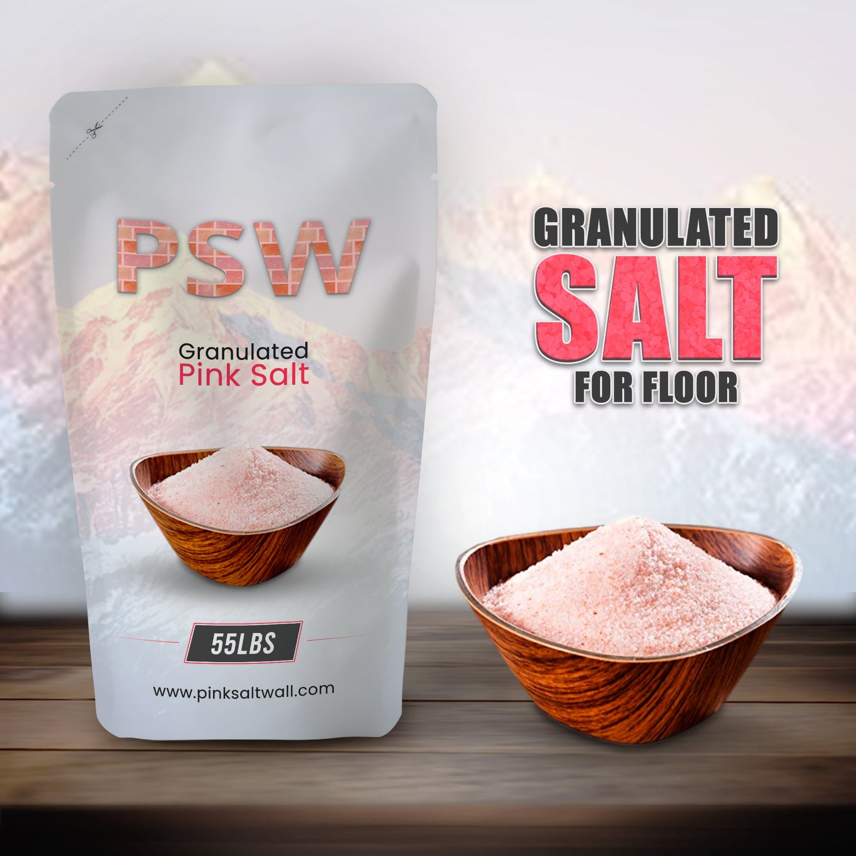 Himalayan Pink Salt | Salt Powder | Edible Salt - Pink Salt Wall