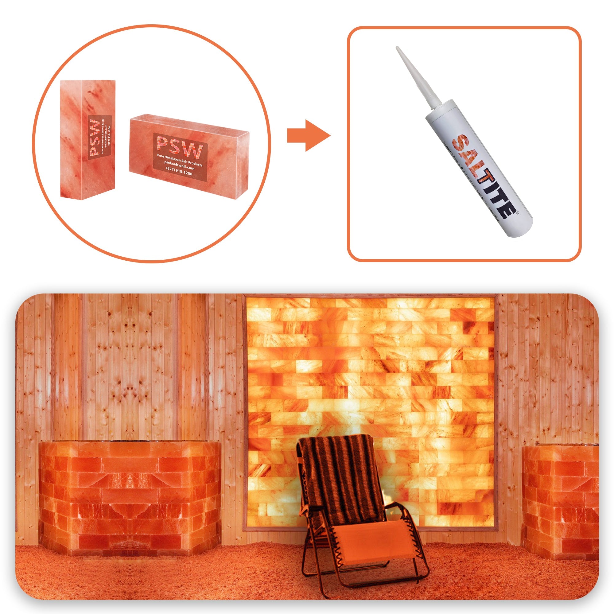 Himalayan Salt Bricks 8" x 4" x 2" Pack of 500 With 17 free Saltite ...