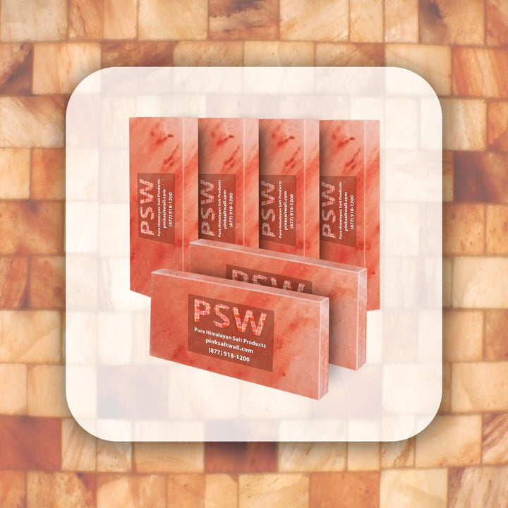 Himalayan Pink Salt Tiles - Salt Blocks - Salt Bricks - Pink Salt Wall