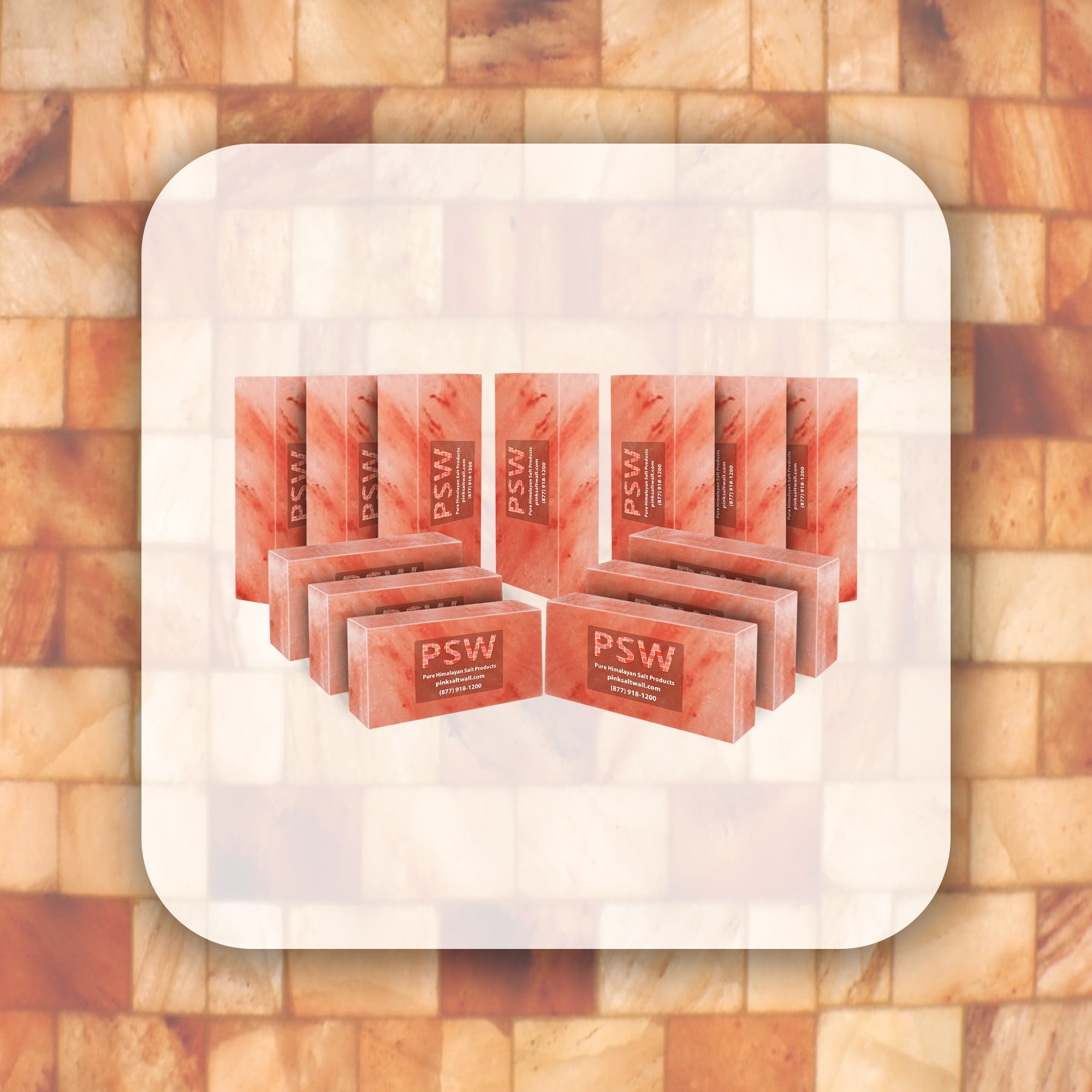 Himalayan Salt Bricks, Tiles Salt Blocks and Lamps - Pink Salt Wall