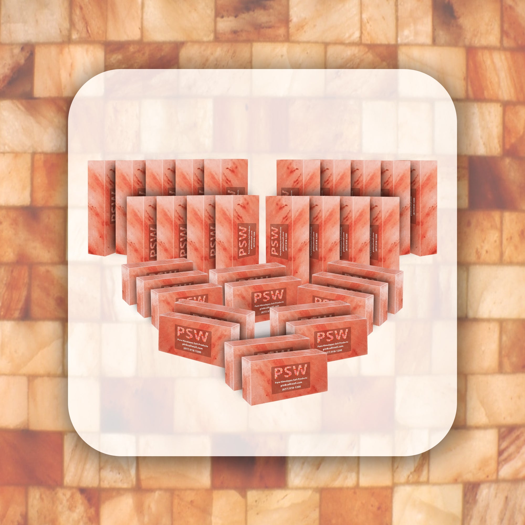 Himalayan Salt Bricks used for build 200 square feet wall – Pink Salt Wall